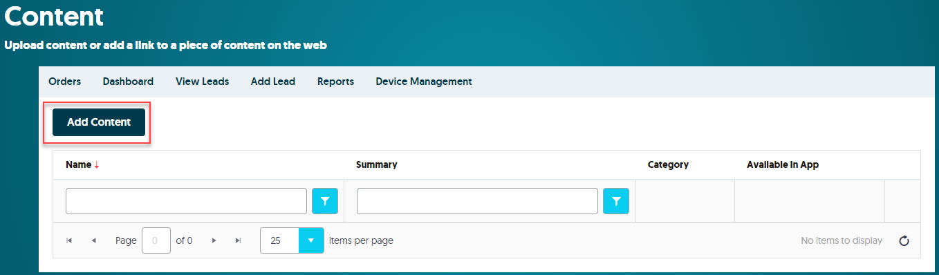 Add content and send to leads through Stova Lead Capture app – client ...