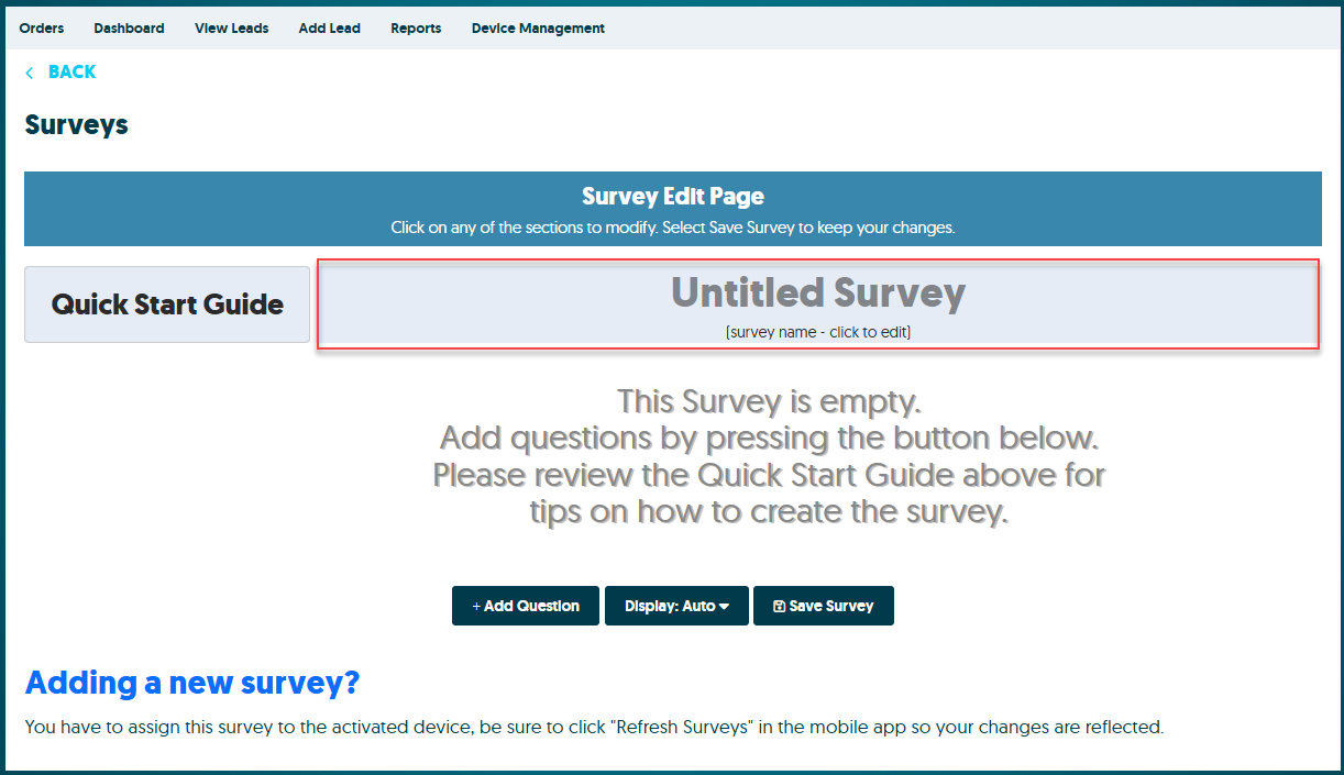 How to create Surveys – client support portal